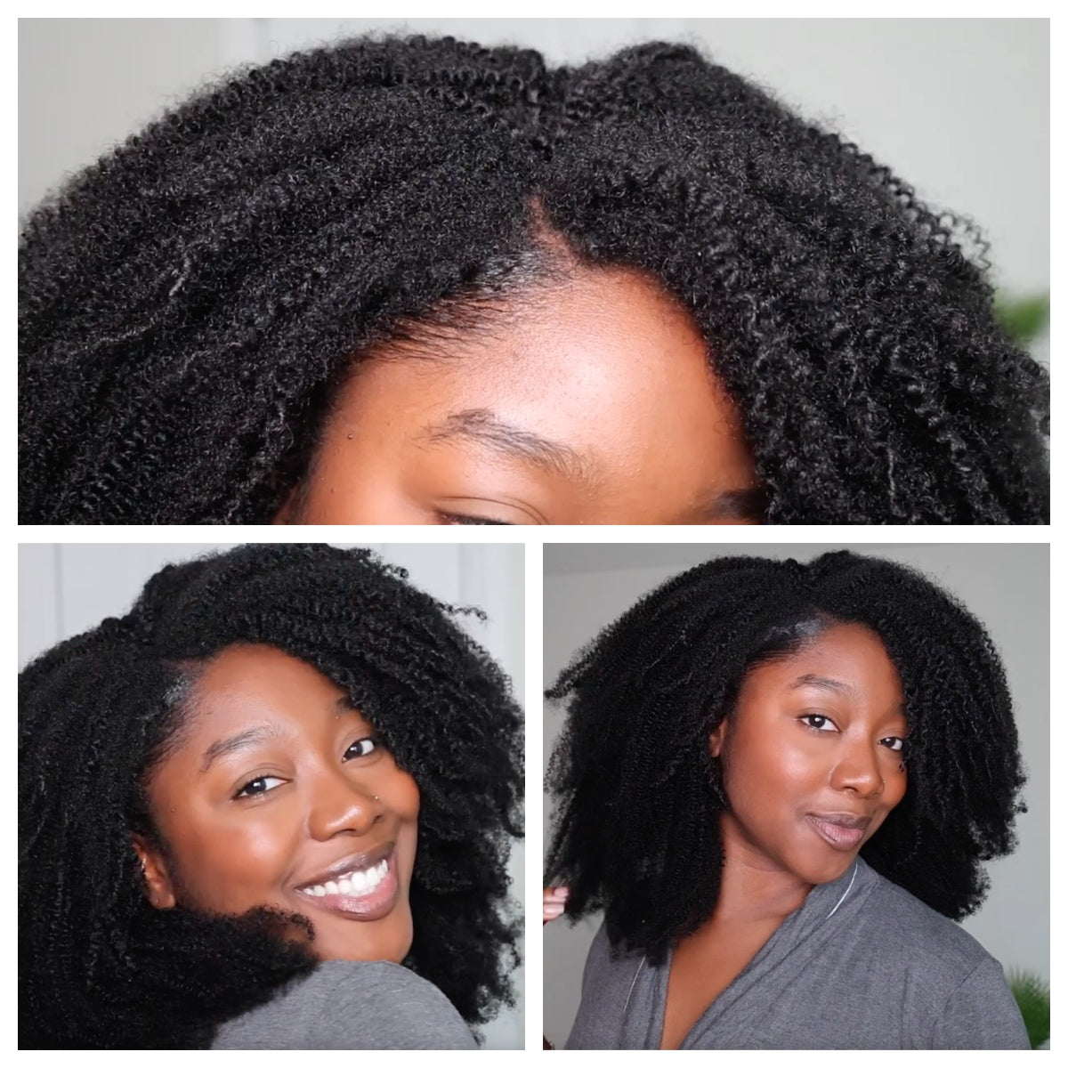 “NO WAY that’s not your REAL NATURAL HAIR!” 3 IN 1 Kinky Curly(3C-4A ...