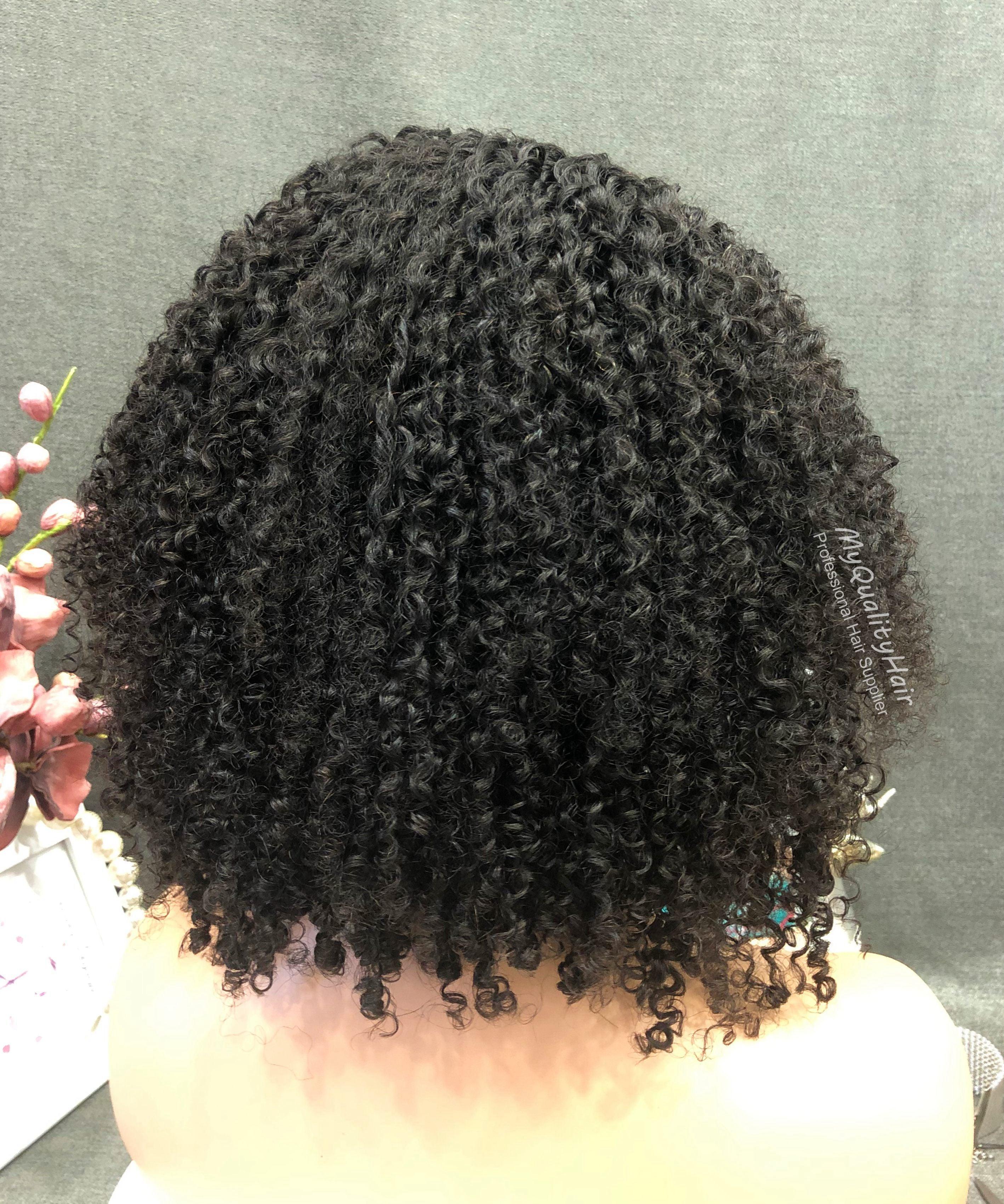 Headband Wig Coily Curly Beginner Friendly Virgin Human Hair Wigs ...