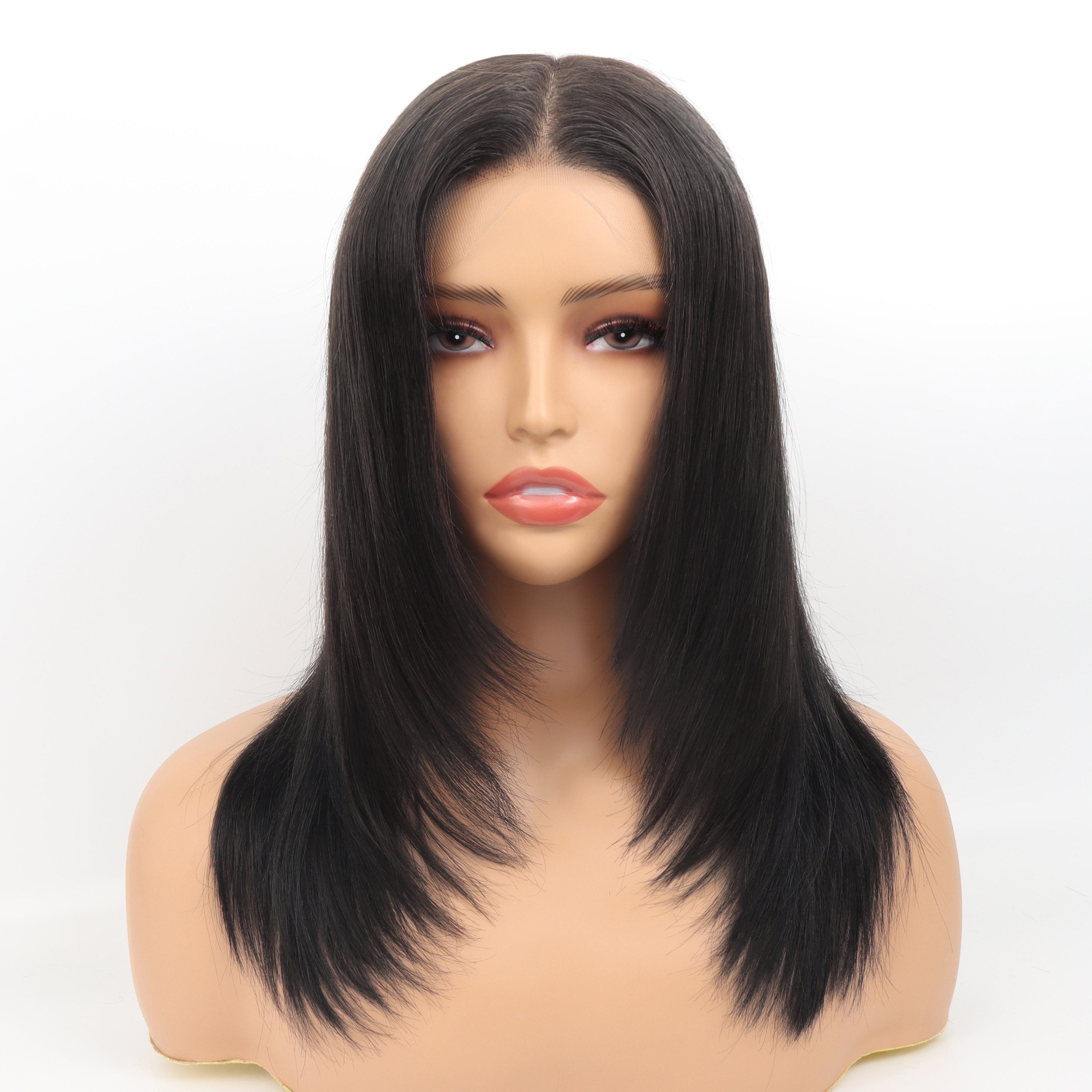 Upgraded!Clear Lace Clean Hairline Layered Silky/ Yaki Straight 13X6 ...