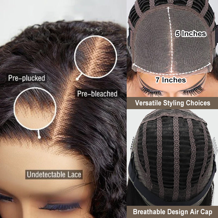 Wear & Go Body Wave 7x5 HD Pre-cut Lace Pre-bleached Tiny Knots ...